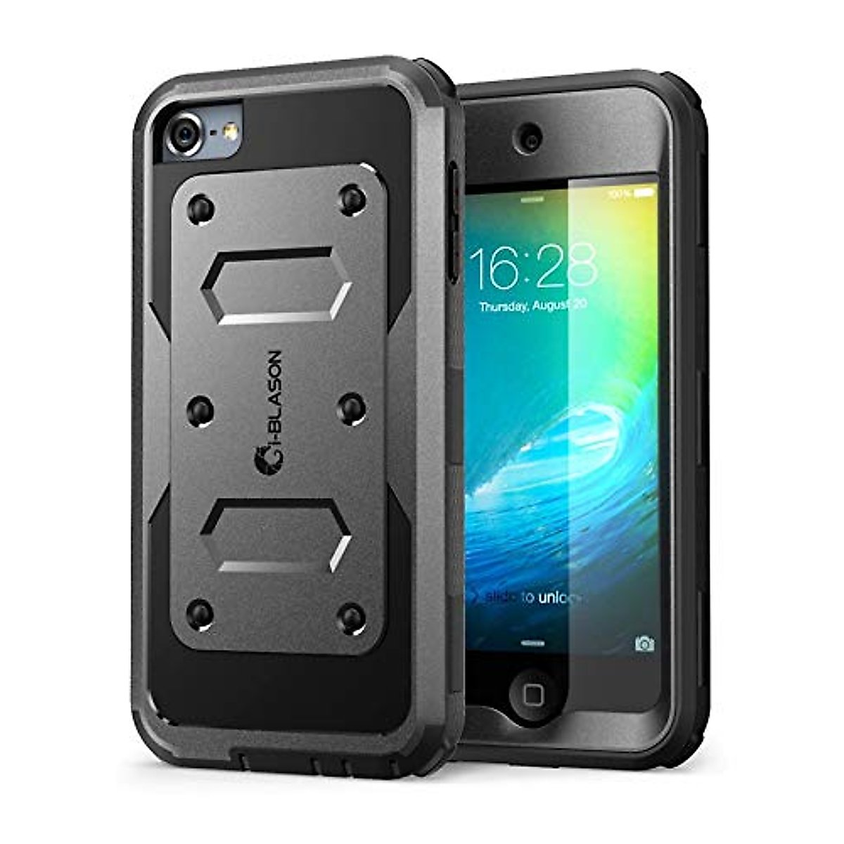 i-Blason Armorbox Case Designed for iPod Touch 7/6/5, Full Body Case with Built-in Screen Protector for Apple iPod Touch 5th/6th/7th Generation, Black