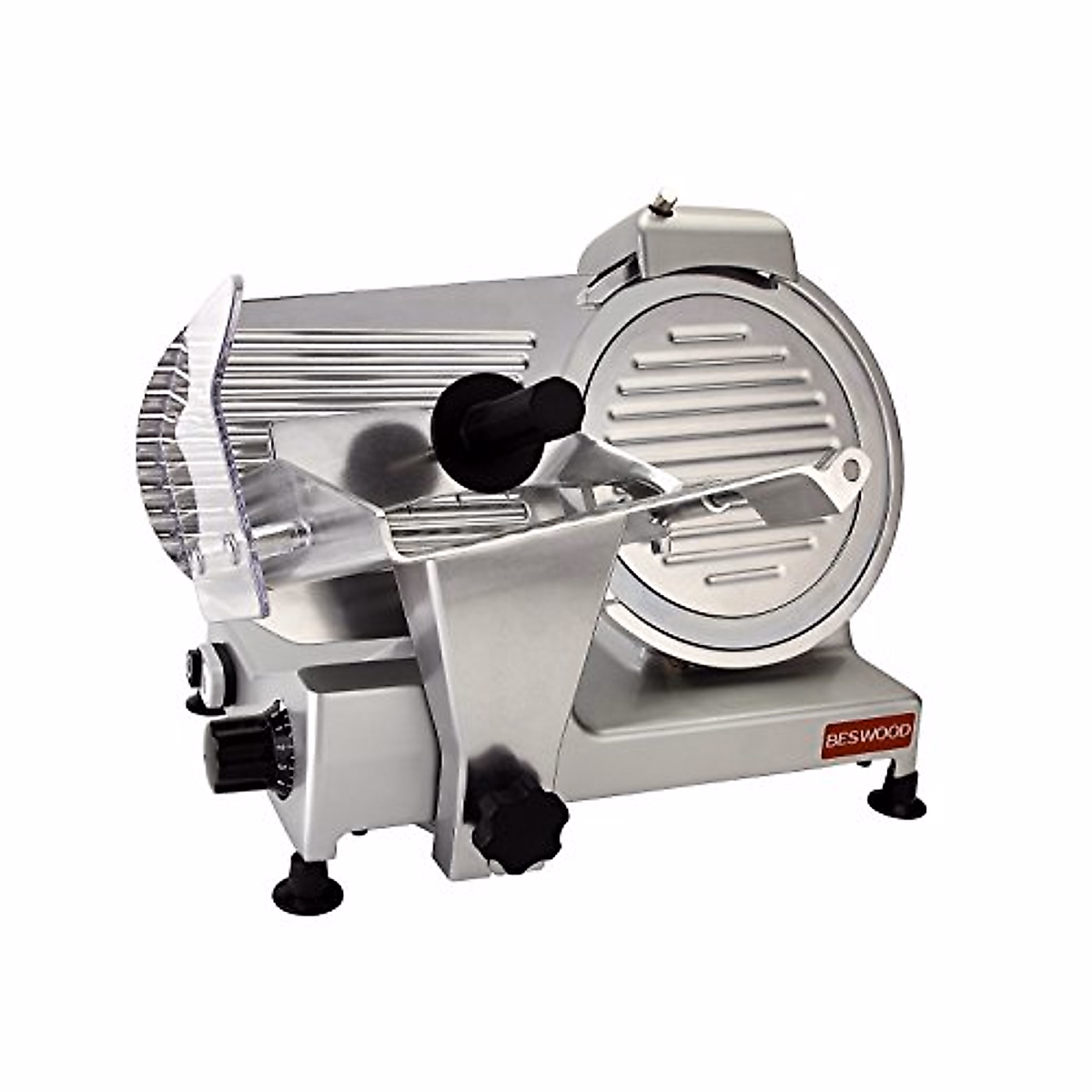 BESWOOD 10" Premium Chromium-plated Steel Blade Electric Deli Meat Cheese Food Slicer Commercial and for Home use 240W BESWOOD250