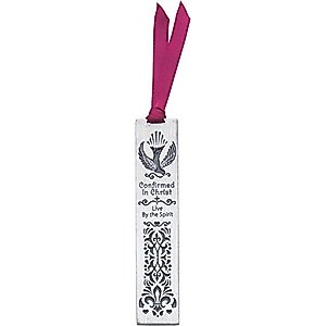 The Spirit Metal Bookmark, Confirmation Gifts for Boys, Girls, and Adults, Religious Bookmarks for The Avid Reader, 0.75 x 0.2 x 3.5-Inches, Hand Polished Metal, by Abbey & CA Gift