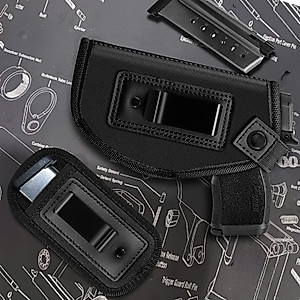 Gun Holster for Women/Men, Universal IWB Holsters for Concealed Carry, Pistols Holster Right/Left Handed, Fits S&W M&P Shield 9/40 9mm P320 Glock 17 19 26 27 42 43, Similar Handguns