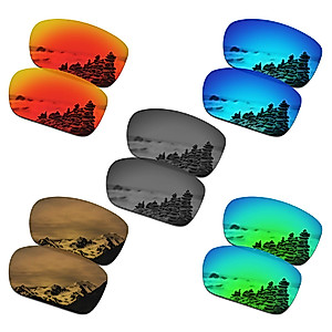 SmartVLT Set of 5 Men's Replacement Lenses for Oakley Scalpel OO9095 Sunglass Combo Pack S02