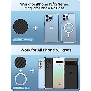 Mag-Safe Air Vent Car Mount Magnetic Car Phone Holder for Car Adjustable Air Vent Phone Car Mount,Car Phone Holder Compatible with iPhone14/13/12 Series & MagSafe case, Samsung Galaxy/Note Series, etc