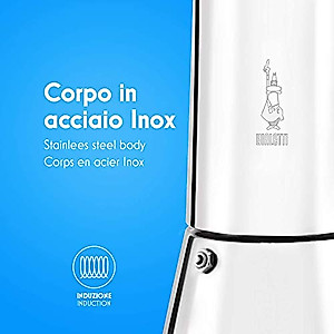 Bialetti Venus Induction 4 Cup Espresso Coffee Maker, Stainless Steel, Pack of 1