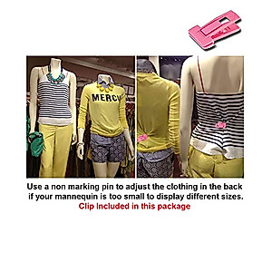 4-Pack Male Mannequin Torso, Dress Form Hollow Back Body Tshirt Display, w/Stand for Counter by EZ-Mannequins for Craft Shows, Photos or Design, Easy to Assemble and Store, S-M Clothing Sizes, White.