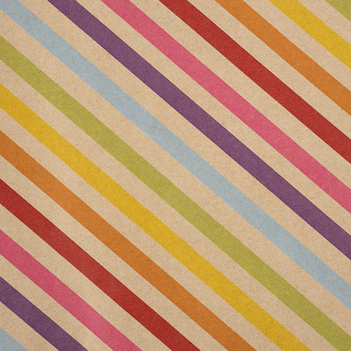 RUSPEPA Kraft Wrapping Paper Roll - Rainbow Stripe Pattern - 24 Inches x 100 Feet