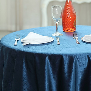 Tableclothsfactory 72"x 72" Navy Blue Premium Velvet Square Table Overlay Square Tablecloth Cover for Wedding Party Event Banquet