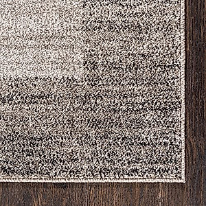 Unique Loom Del Mar Collection Area Rug - Abigail (2' 7" x 10' Runner, Light Gray/ Black)