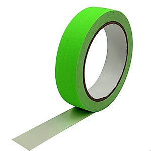 Fluorescent Green Gaffer Tape Neon Green Gaffers Spike Tape Black Light UV Reactive Fluorescent Spike Tape for Stage,Party Play Grid Floors Color Coding Art Crafts(1IN x 33 Feet) (Green)