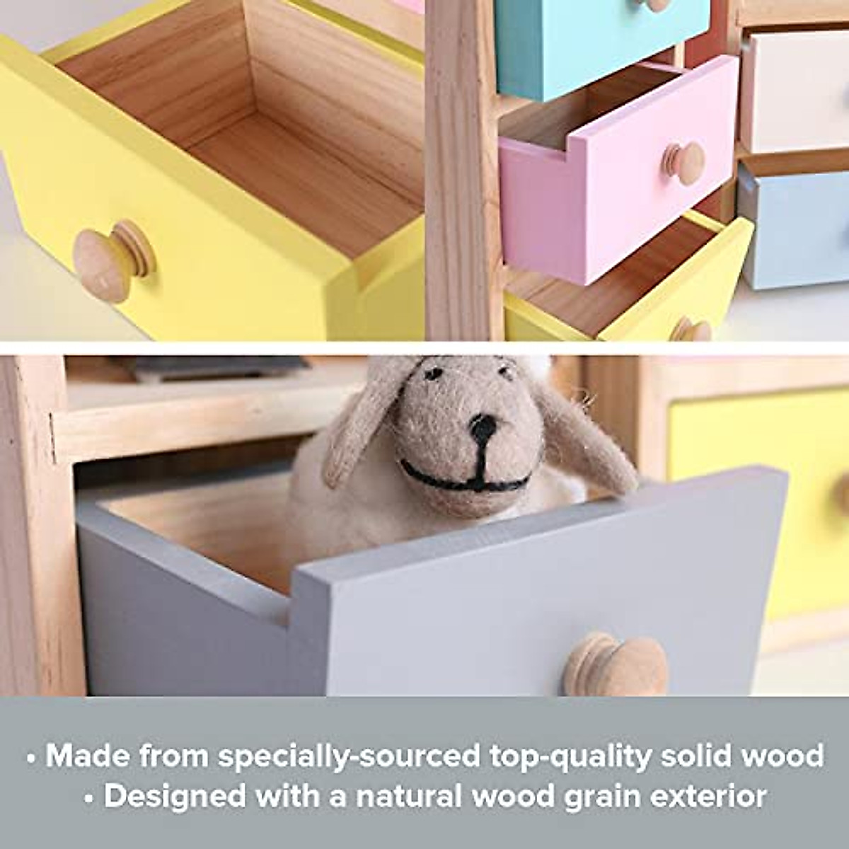 House Shaped Display Shelf with 1 Drawer - Wood Dresser Floating Shelf - Kids Bedroom Furniture - Desk Decor Book Shelf - Nursery Decor - Cute Storage Shelves for Bedroom - 1 Tier 7.9x1.8x11.4 in