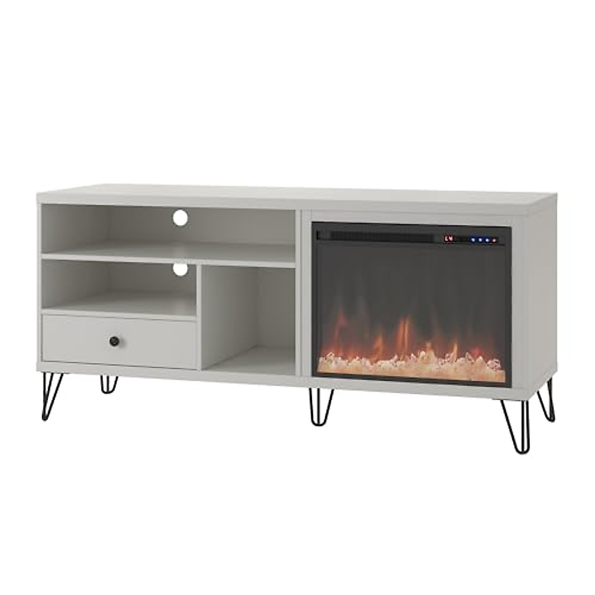Ameriwood Home Owen Fireplace TV Stand for TVs up to 65", White