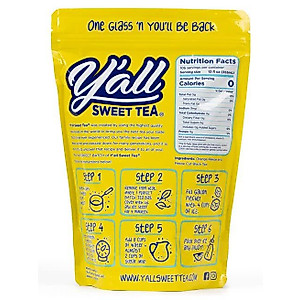 Y'all Sweet Tea - Pack of 10 Perfect Batch Tea Bags - One Gallon Size (Caffeinated)