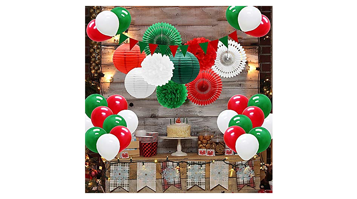 Meiduo Christmas & Party Decorations Kit - Festive Balloons & More
