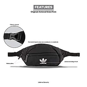 adidas Originals Originals National Waist Pack, CoreBlack/White, One Size