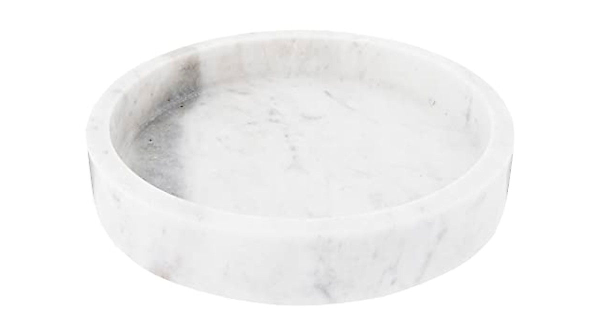 Minimalist Round Marble Tray by Creative Co-Op