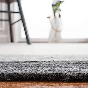 SAFAVIEH Braided Collection 4' x 6' Oval Grey/Ivory BRD903A Handmade Country Cottage Reversible Wool Entryway Foyer Living Room Bedroom Kitchen Area Rug