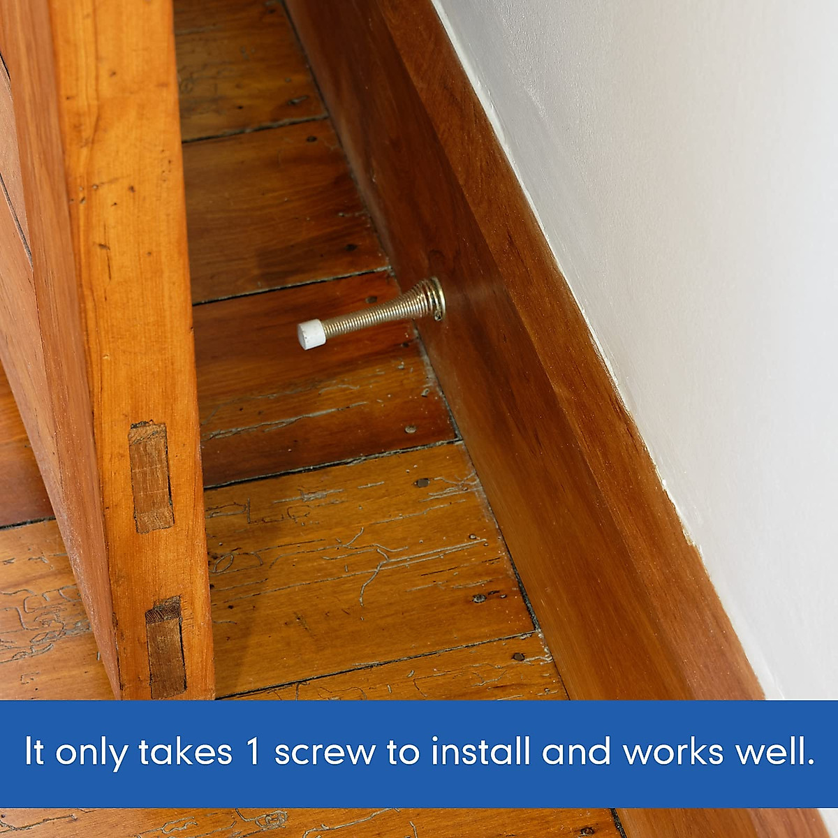 60 Pcs Spring Door Stopper Bulk 3-1/8" Wall Mounted Stainless Steel Spring Door Stops Heavy Duty Flexible Door Stopper with Rubber Bumper Tips Screw in Door Stoppers Wall Protector for Office Home