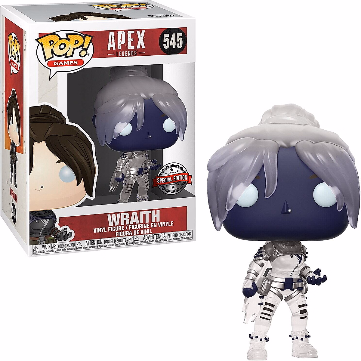 Funko Pop! Games: Apex Legends - Wraith (Translucent), Amazon Exclusive, Multicolor (46214)
