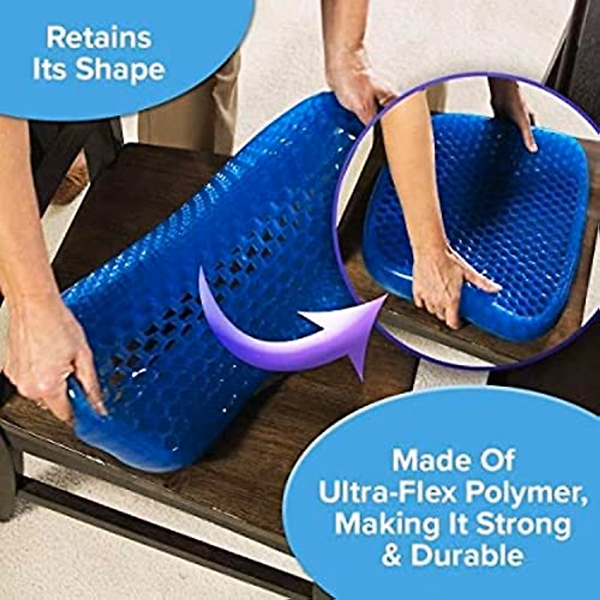 BulbHead Egg Sitter Seat Cushion with Non-Slip Cover, Breathable Honeycomb Design Absorbs Pressure Points