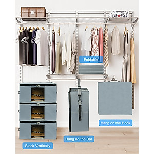 Allgawise Hat Storage Box - Upgrade Stackable Hat Organizer Bag Container for Closet, Foldable Hat Travel Box for Women, Cowboy Hat Box for Men