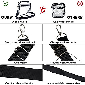 KETIEE Clear Crossbody Bag, Stadium Approved Clear Purse Bag for Concerts Sports Events Festivals