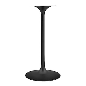 Modway Lippa Round Artificial Marble 28" Bar Table, Black Black