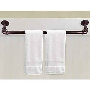 Rod Desyne TP05-18-09 Industrial Pipe Design Towel Bar, 18 inch, Bronze