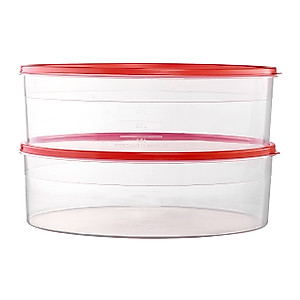 2 Pack Pie Carrier Cake Storage Container with Lid | 10.5" Large Round Plastic Cupcake Cheesecake Muffin Flan Cookie Tortilla Holder Storage Containers Airtight | Pie Keeper Transport Container