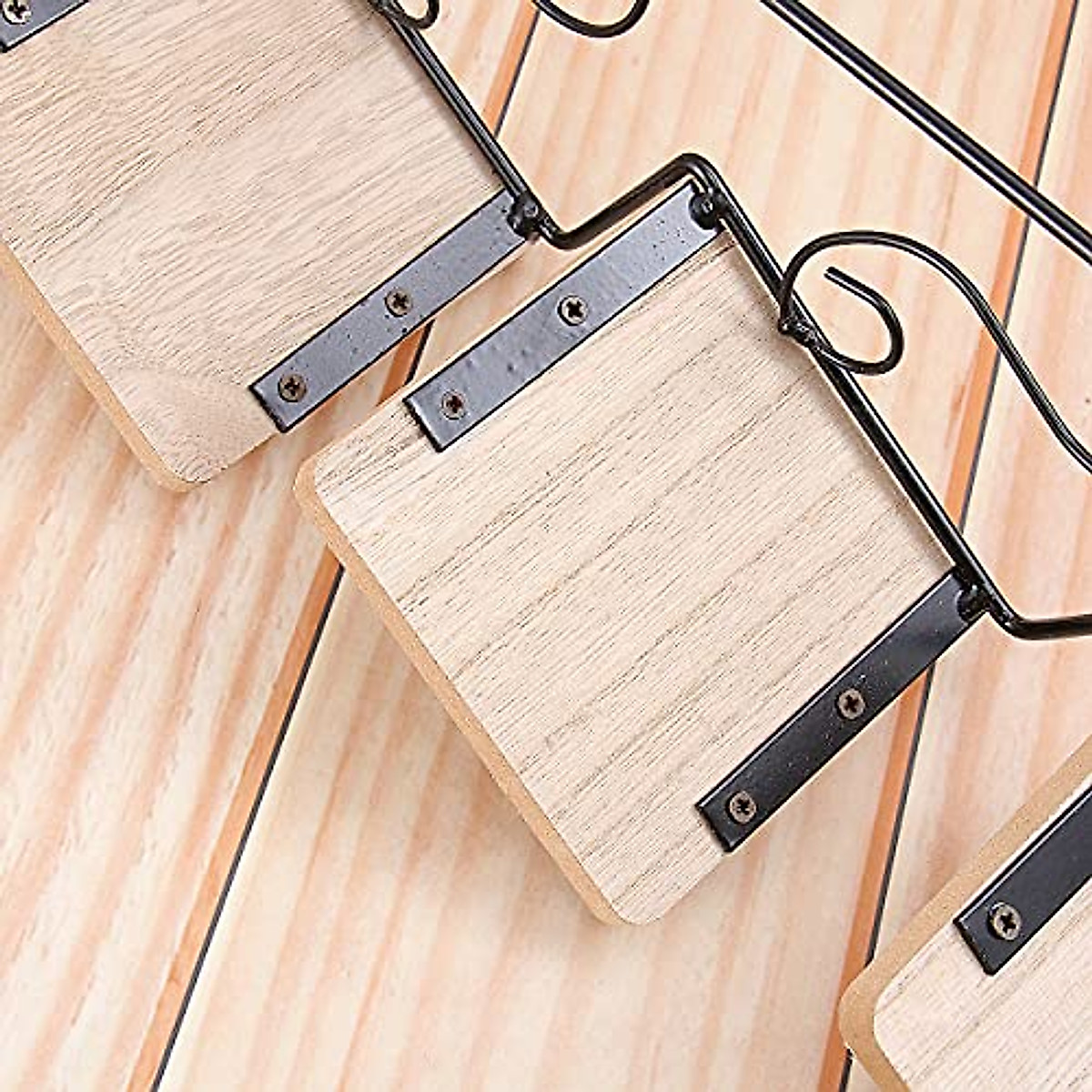 VORCOOL Vintage Floating Shelves Wall Mounted Shelf Wood Look Accent Furniture with Metal Frame for Hallway Entryway Living Room Bedroom Bathroom Kitchen