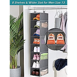 SLEEPING LAMB 8 Shelves Hanging Shoe Rack and 6 Tiers Oxford Over The Door Shoe Organizer