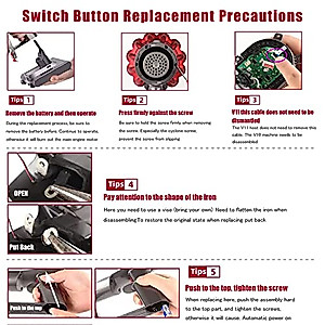 V10 V11 SV12 SV14 Reinforced Trigger Power Switch Button Replacement Part for Dyson Vacuum Cleaner Tools Supply, Upgraded Durable Power Button