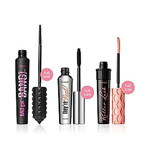 Benefit Cosmetics Mascara 3 Piece Full Size Set $72 Value They're Real Bad Girl Bang Roller Lash Set Together At Last