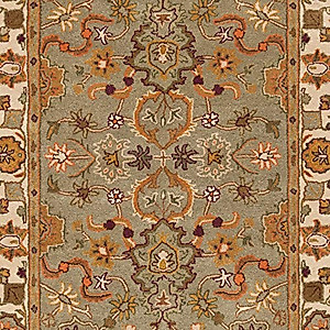 SAFAVIEH Heritage Collection Area Rug - 6' x 9', Light Green & Beige, Handmade Traditional Oriental Wool, Ideal for High Traffic Areas in Living Room, Bedroom (HG959A)