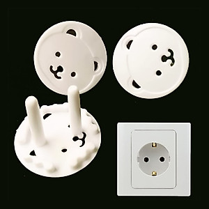 Baby Proofing Outlet Plugs Baby Safety Outlet Covers 2 Prong Plug Socket Protective Cover Electrical Safety Outlet Plugs for Home Office White 10Pcs Outlet Covers,Child Proof Plug