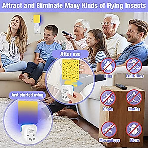 Electric Flying Insect Trap,UV Light Mosquito Trap Gnat Killer Indoor Night Light Plug in Bug Catcher Fruit Fly Traps 2023 Latest Upgrade Flying Insect Trap Plug in Gnat Traps for House Indoor 1 Pack