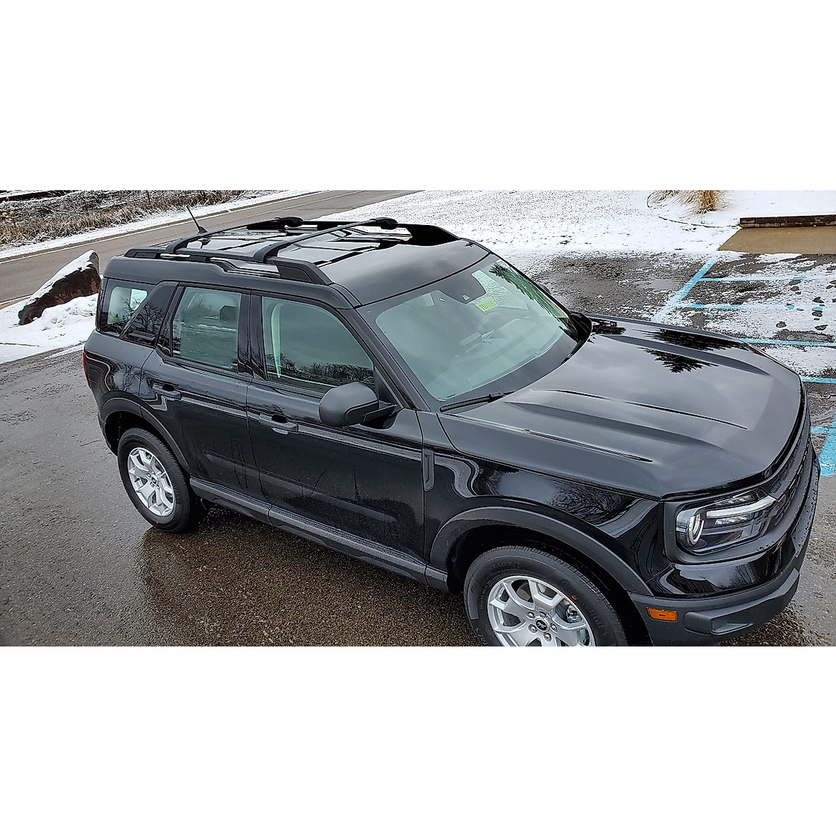 BrightLines Customized Crossbars Roof Racks Compatible with 2021 2022 2023 2024 Ford Bronco Sport Base & Big Bend Models for Kayak Luggage ski Bike Carrier