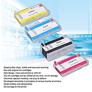 Walfront 4Pcs Ink Cartridge Printer Ink Cartridge for Officejet Pro 251dw 276dw 8100 8600 8610 8620 8630 8640 8650 Printers