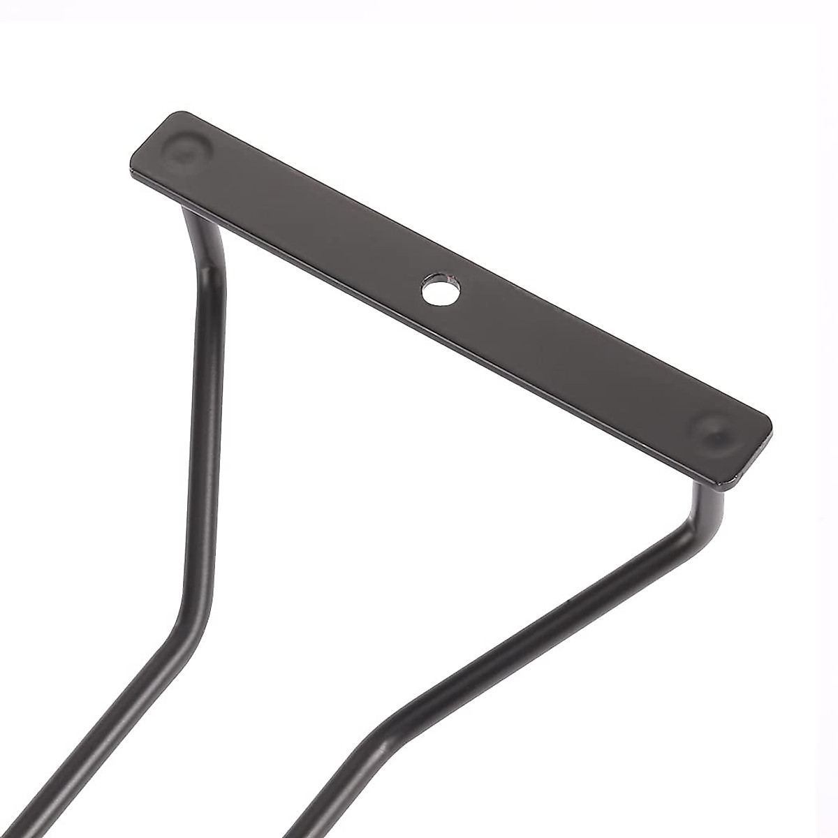 Dianoo 22.5CM Black Wine Glass Rack, Under Cabinet Wine Glass Holder, Stemware Rack Under Shelf, Wine Glasses Storage Hanger For Bar Home