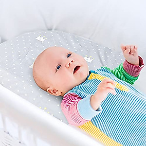 Toddmomy Crib Mattress Topper 5pcssheet Fitted Girls Cover Bed Printed Car Portable Baby Fabric Topper Decorative for Boys Stretchy Mattress Toddler