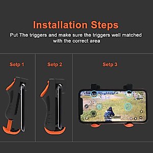PXN P1 Mobile Game Controller for Call of Duty/PUBG/Fotnite L1R1 Trigger Joystick Android and iOS Gamepad for 4-6 Inch Phone (a Pair)