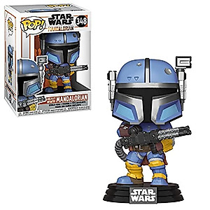 POP Star Wars: The Mandalorian - Heavy Infantry Mandalorian (Paz Vizsla) Funko Vinyl Figure (Bundled with Compatible Box Protector Case)