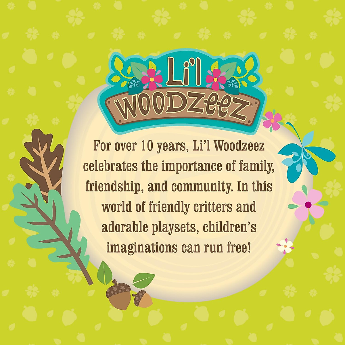 Li'l Woodzeez – Li'l Nibbles Drive Thru Diner – 40Pcs Dollhouse Playset – 2 Posable Doll Figures & 1 Storybook Included – Miniature Food & Accessories – Stackable Playset for Kids 3+