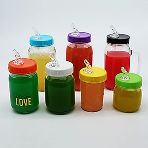 2Pack Moonshine Pour Spout Lid: 2.75 Inch Regular Mouth, Plastic Mason Jar Spout, Dust-Proof Cover, Free Flow, Suitable for Any Liquid, Leak-Proof QurHapzy