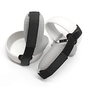 HIJIAO Knuckle Strap & Controller Grip Skin for Oculus Quest 2 (Gray)