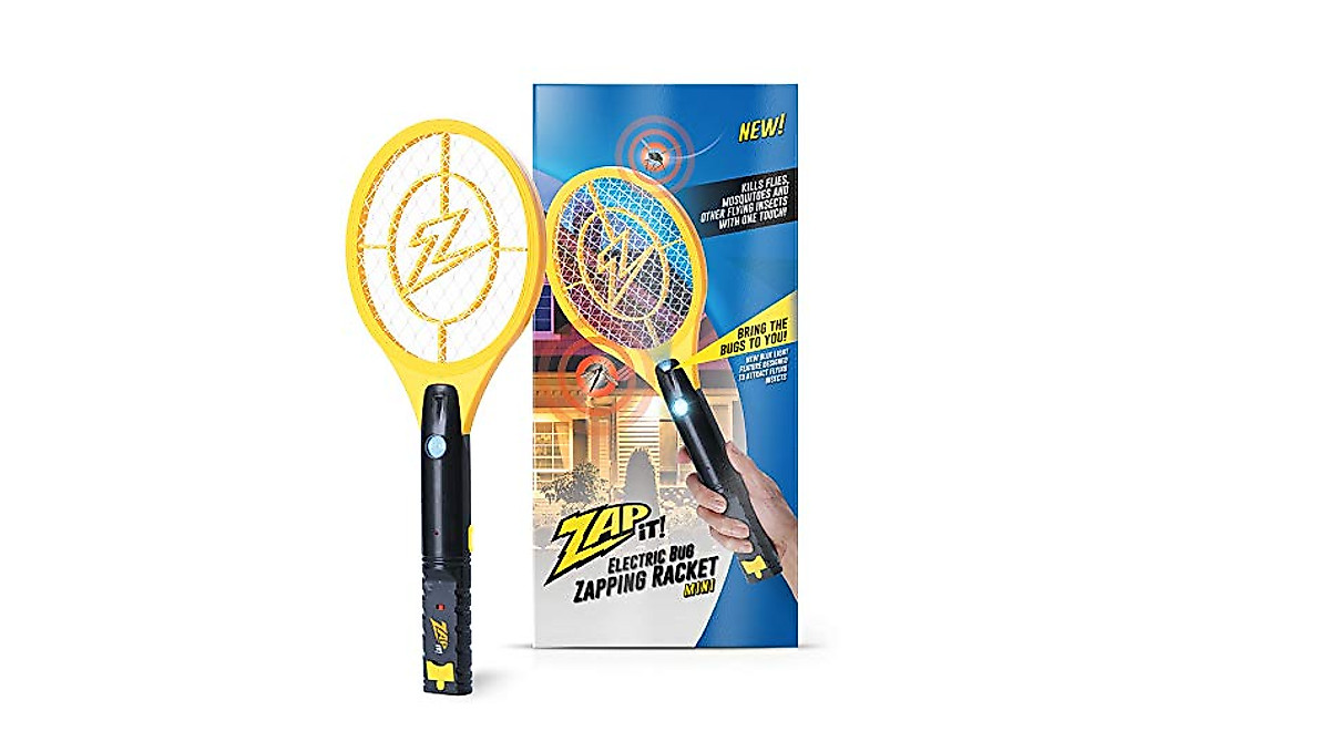 ZAP IT! Rechargeable Bug Zapper Racket - Powerful 4,000 Volt Insect Killer