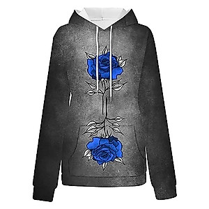 JDHUFEI Ugly Halloween Sweatshirts for Women Fashion Loose Fit Hoodies Drawstring Print Long Sleeve Pullover with Pockets