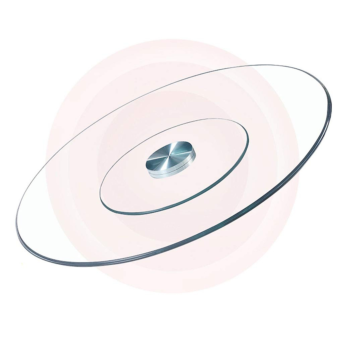 Even Tempered Glass Rotating Tray, Lazy Susan Turntable, Display Rotating Plate, Table Dish Revolving/Rotating Stand, Aluminum Alloy Bearing, Silent/Smooth/Not Easy to Dump