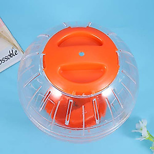 POPETPOP Hamster Running Ball Run Exercise Ball Run-About Mini Ball for Small Animal Pet (Orange)