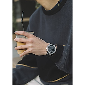 Casio GM-2100-1AJF G-Shock Men's Watch, Metal Cover, Black