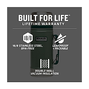 Stanley Classic Vacuum Food Jar 24oz Hammertone Green