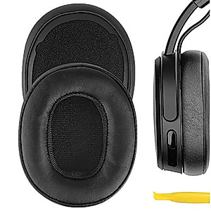 Geekria QuickFit Replacement Ear Pads for Skullcandy Crusher Wireless Crusher Evo Crusher ANC Hesh 3 Hesh EVO Hesh ANC Headphones Ear Cushions, Headset Earpads, Ear Cups Repair Parts (Black)